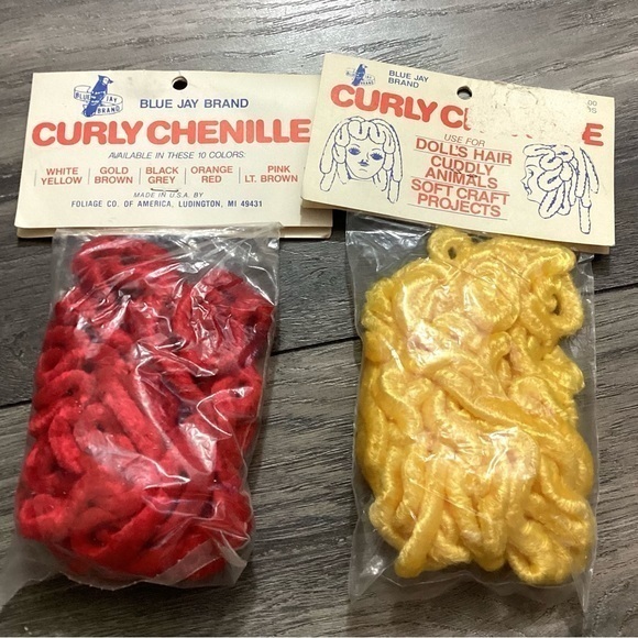 Curly Chenille | Art | Vintage Dolls Hair Crafting Lot | Poshmark